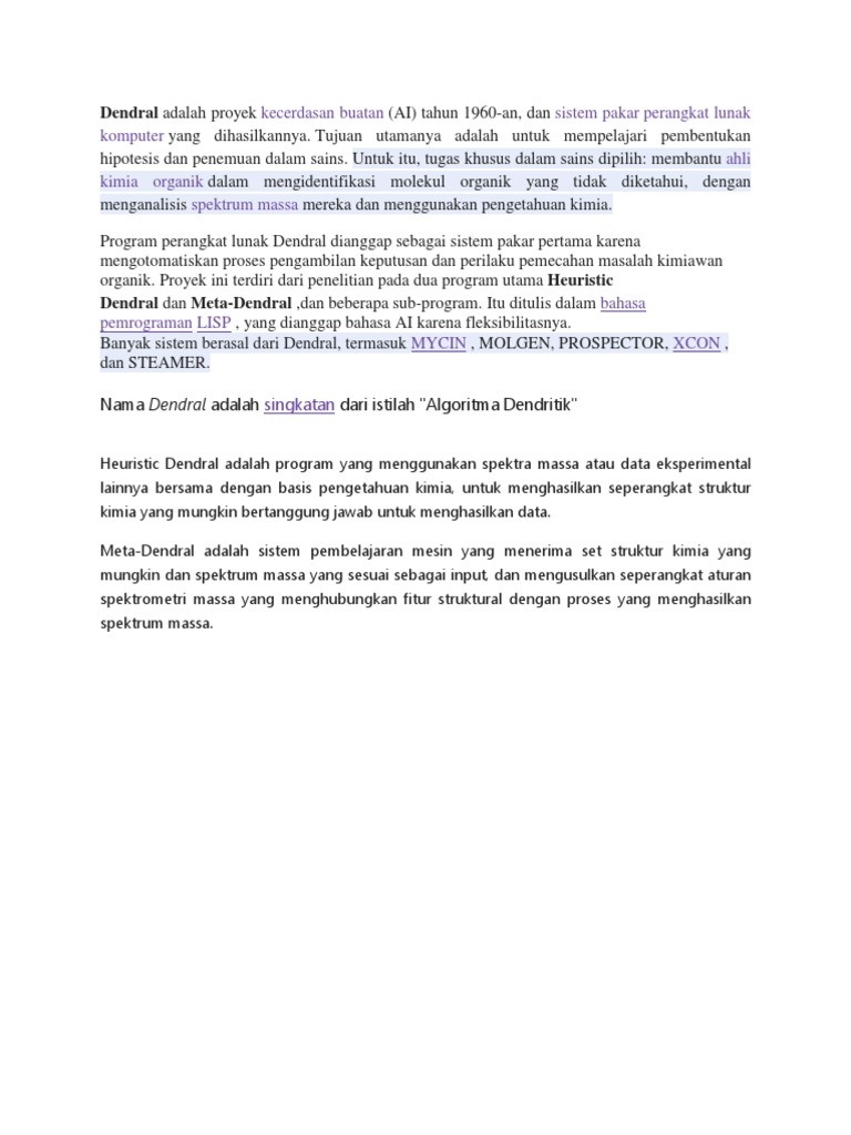 Sejarah Proyek AI Dendral | PDF | Sains & Matematika | Komputer