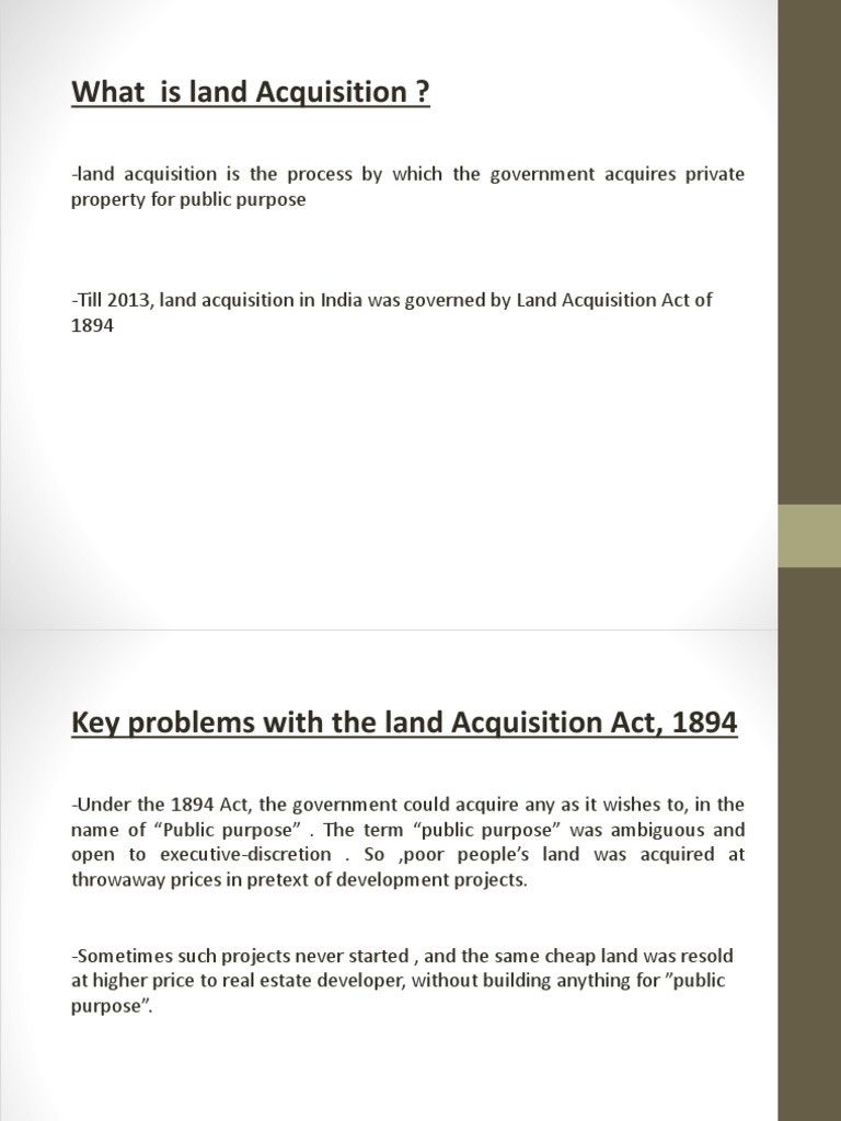 Land Acquisition Act | PDF