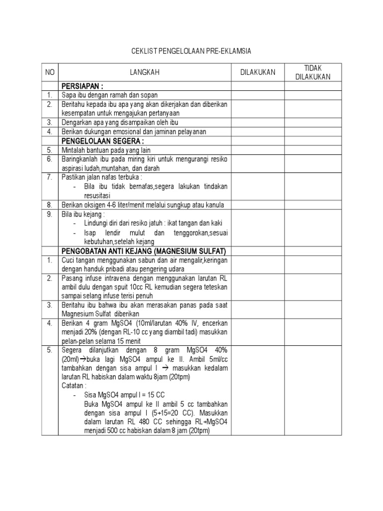 Panduan Pengelolaan Pre-Eklamsia | PDF