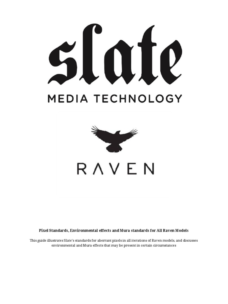 Raven Display Panel Standards | PDF | Liquid Crystal Display | Humidity