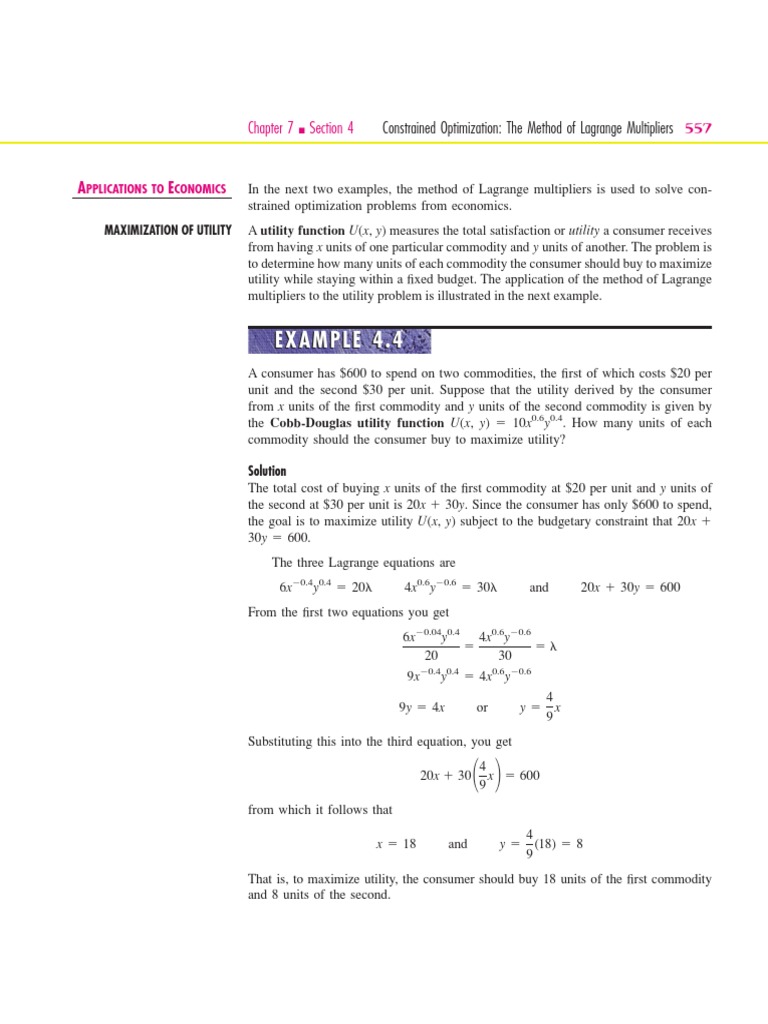Lagrange | PDF | Mathematical Optimization | Utility