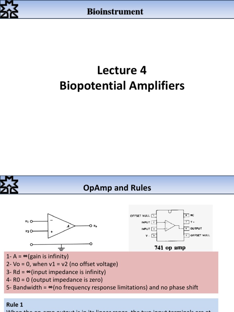 Bioinstrument 4 (BioAmplifiers) | PDF | Amplifier | Operational Amplifier