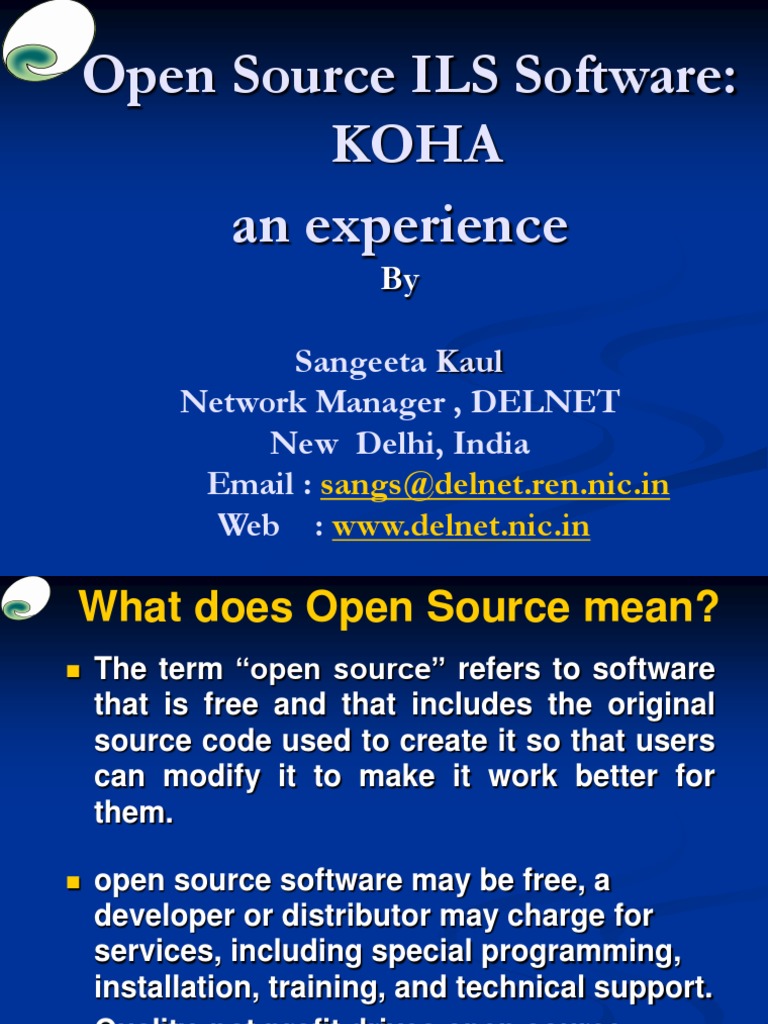 Koha Presentation | PDF | Free Software | Linux