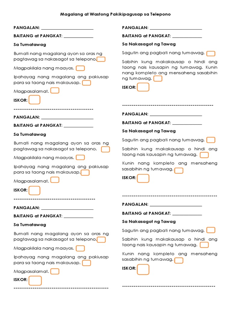 PAKIKIPAG-USAP Sa TELEPONO GAWAIN | PDF