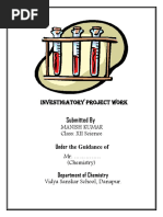 Chemistry Project Class-XII (2021-22) - Investigatory Project | PDF | Digestion | Saliva