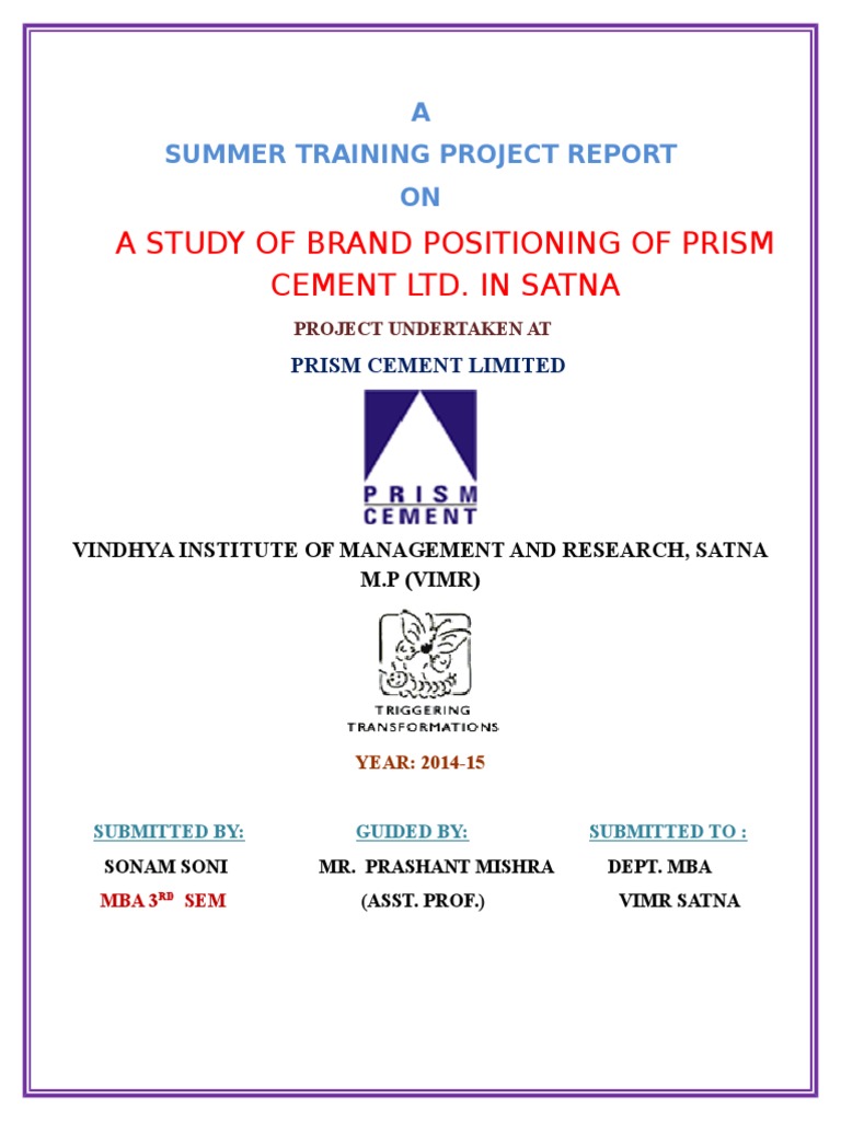 Brand Position of Prism Cement | PDF | Research Design | Brand