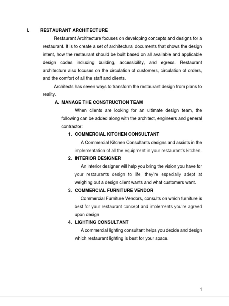Restaurant Architecture Design Essentials | PDF | Restaurants | Fast ...