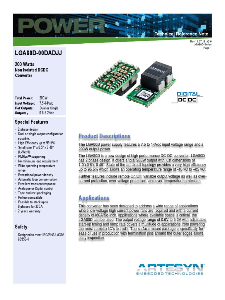 TRN DC-DC Lga80d Release 1 7 1501506441 Techref PDF | PDF | Power Supply | Electricity