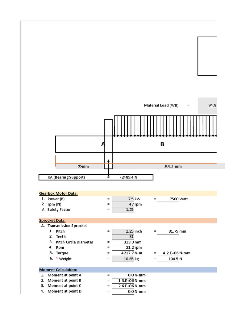 Airlock Shaft Calculation | PDF | Transmission (Mechanics) | Torque