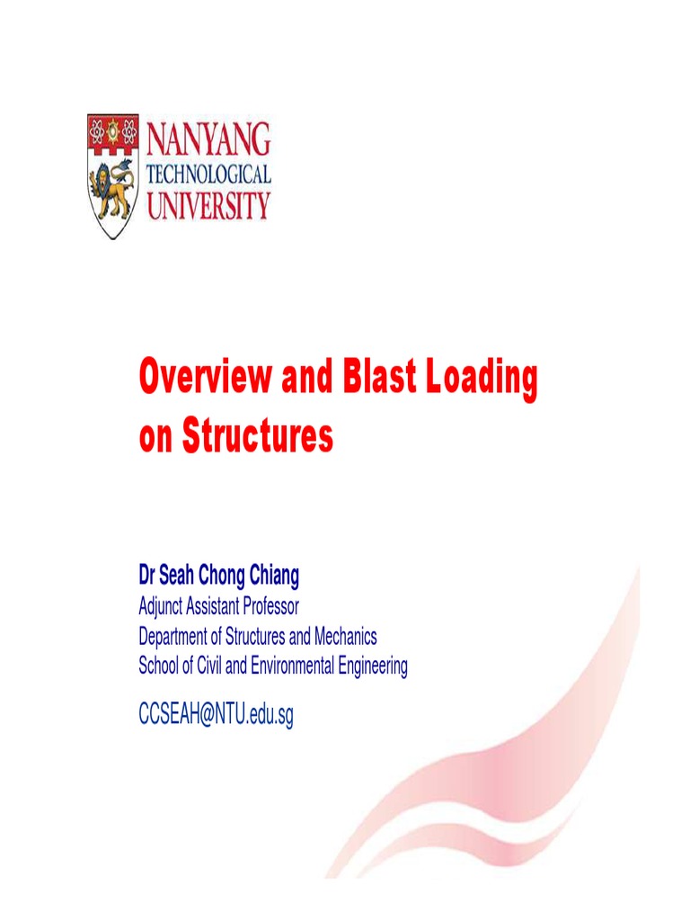 CV6162 - L1 Introduction To Blast Loading | PDF | Physical Sciences ...