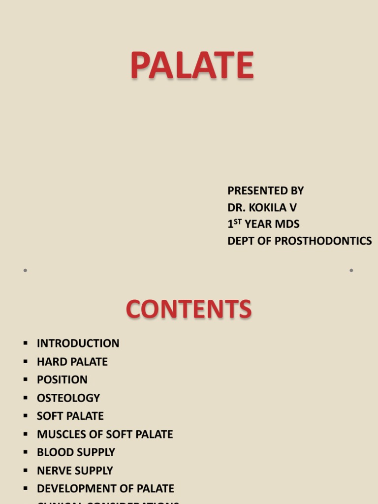 Anatomy of Palate | PDF | Tongue | Human Head And Neck