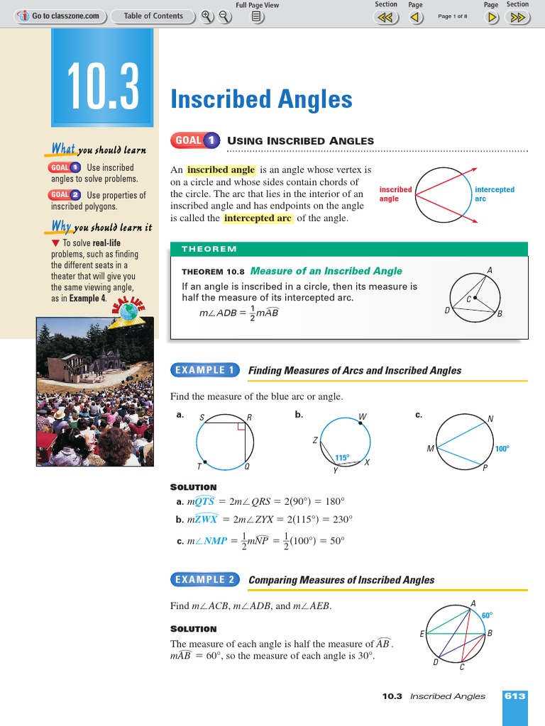Inscribed Angles PDF | PDF | Circle | Triangle