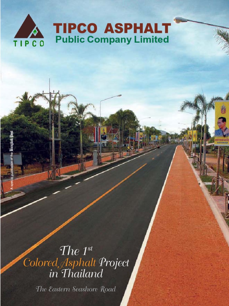TIPCO Asphalt's Colored Road Project | PDF | Asphalt | Road Surface