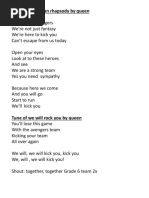 Red Team Yell Lyrics | PDF