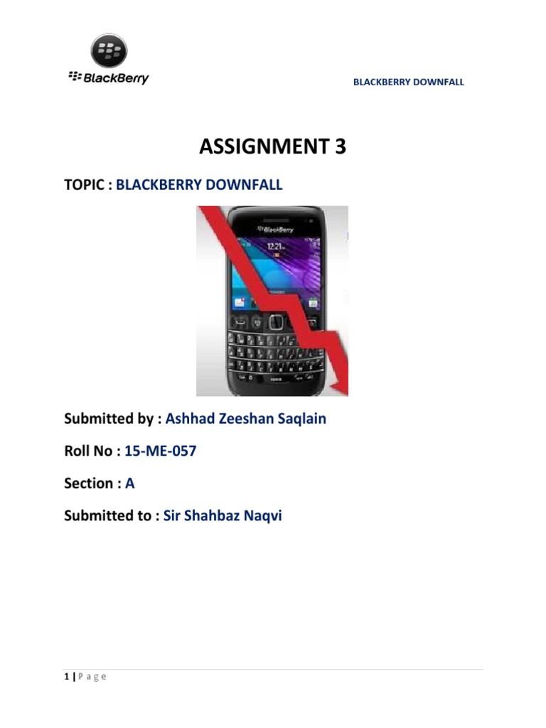 BlackBerry DownFall | PDF | Black Berry Limited | Blackberry