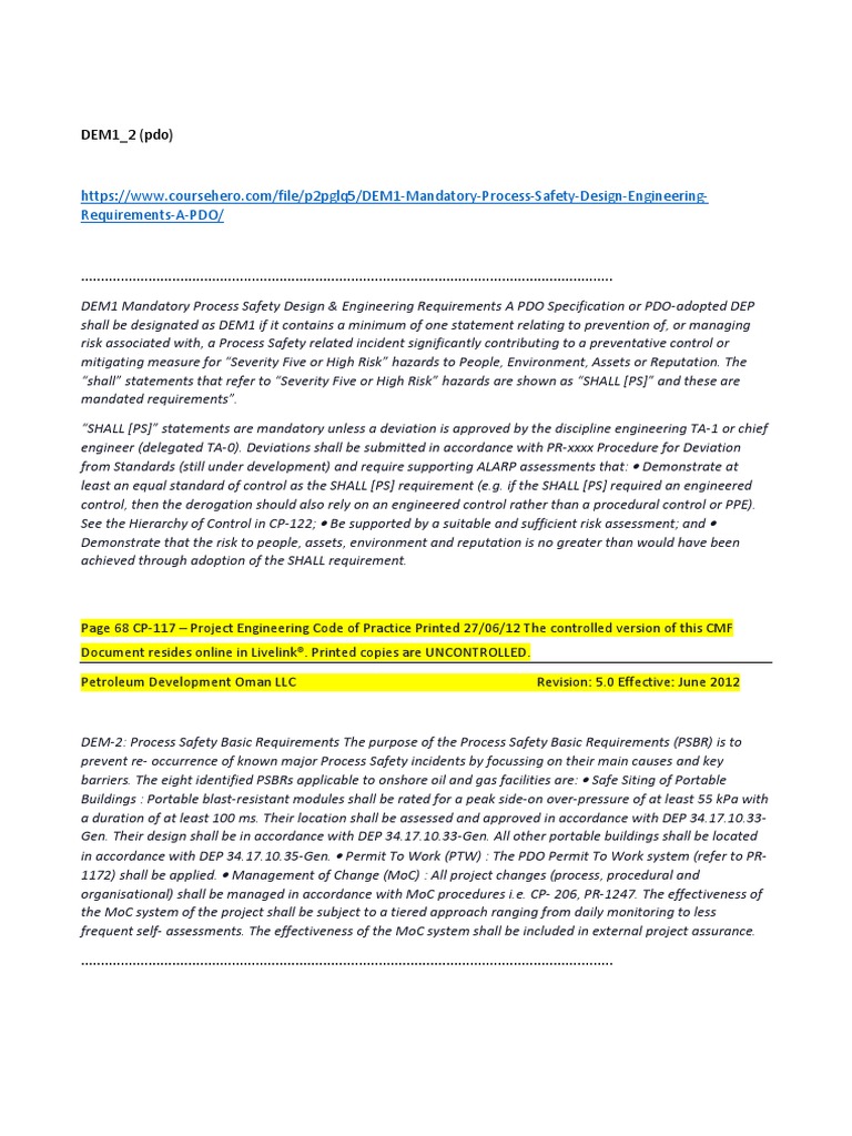 DEM1 - 2 (Pdo) | PDF | Risk | Risk Assessment