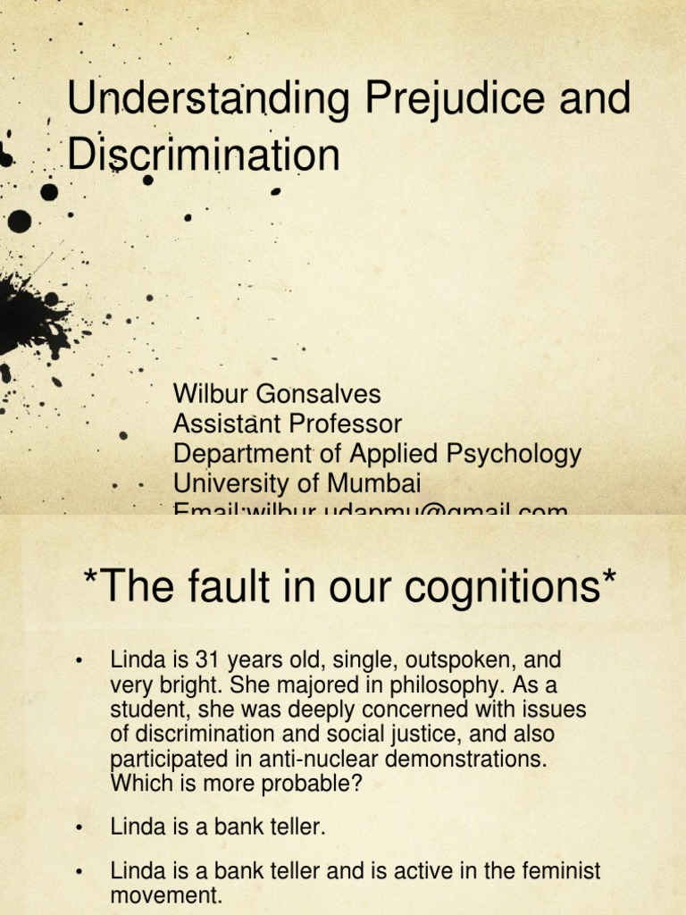 Prejudice and Discrimination | PDF | Prejudices | Stereotypes