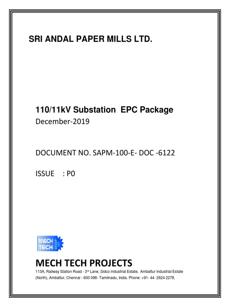 110kV Substation | PDF | Transformer | Electrical Substation