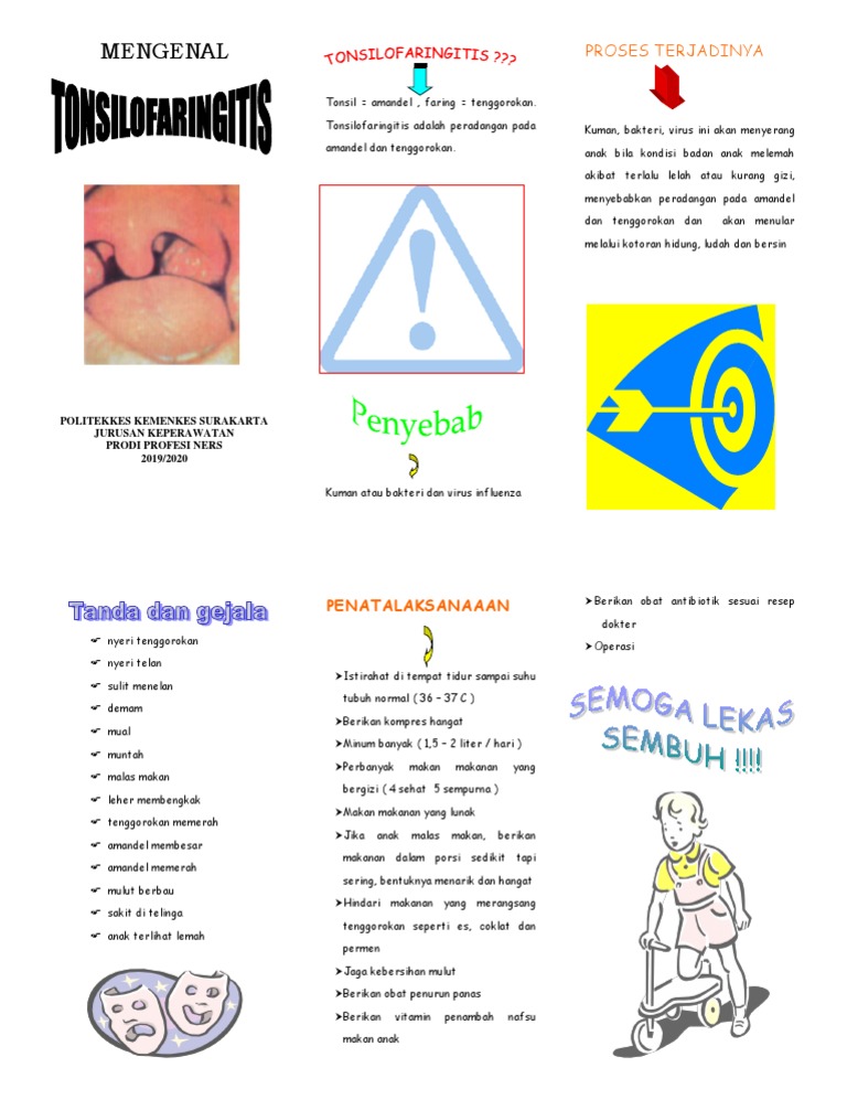 Leaflet Tonsilitis | PDF