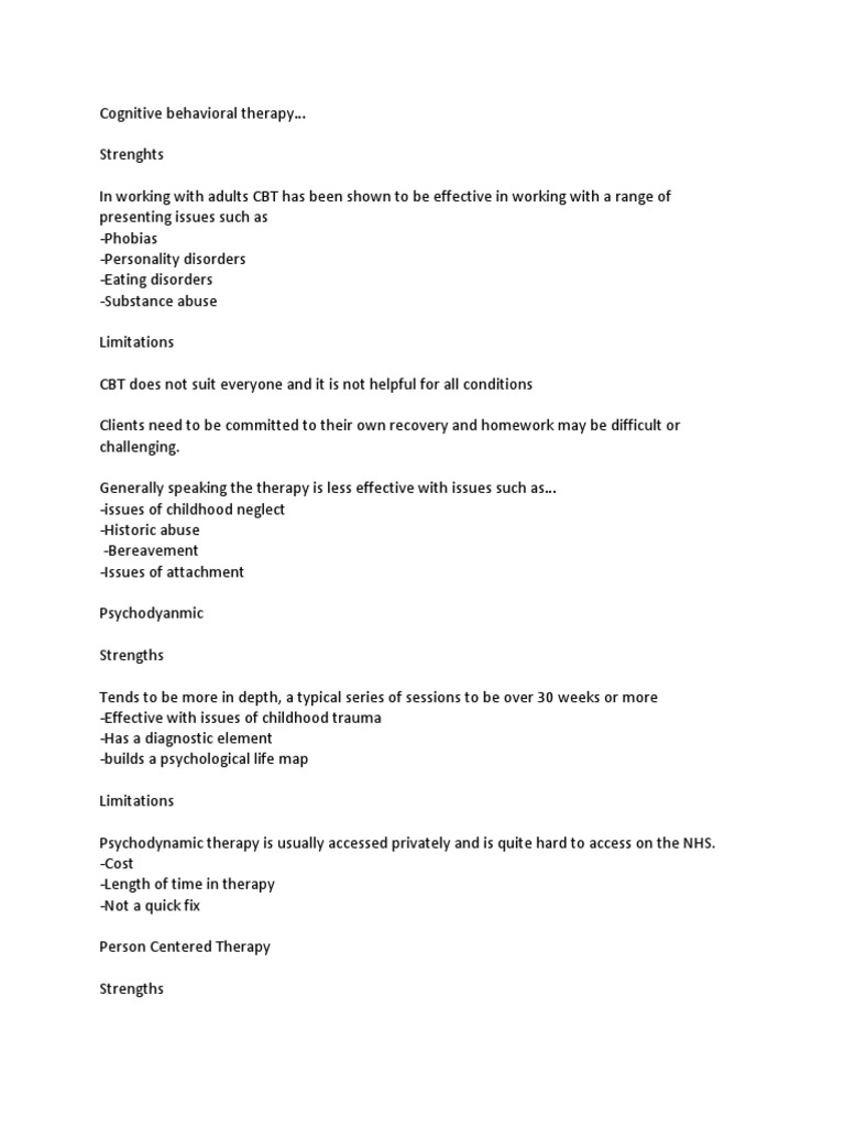 Cognitive Behavioral Therapy | PDF | Cognitive Behavioral Therapy ...