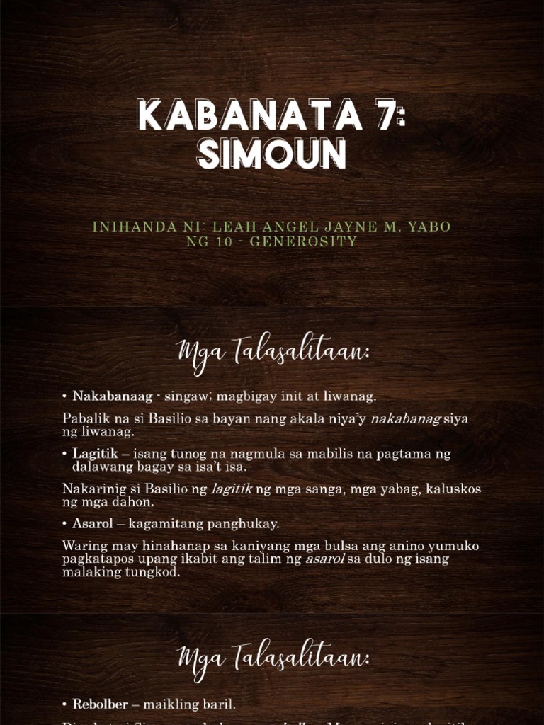 Kabanata 7 Report | PDF