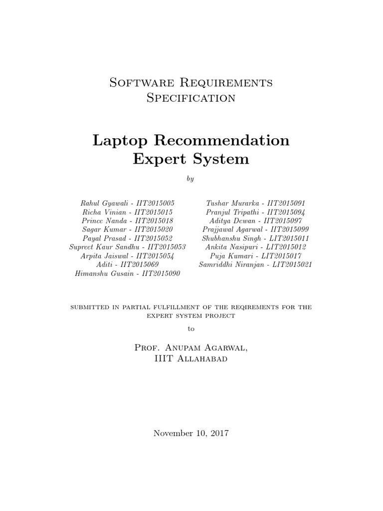 SRS | PDF | Specification (Technical Standard) | System