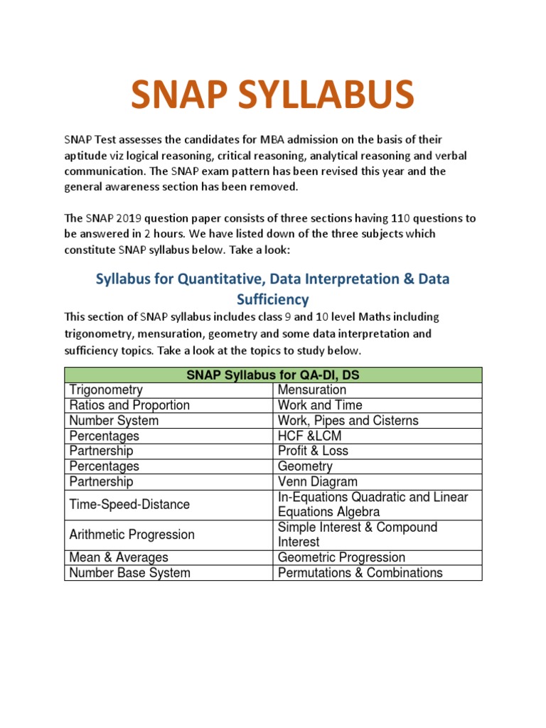Snap Syllabus | PDF | Reason | Geometry