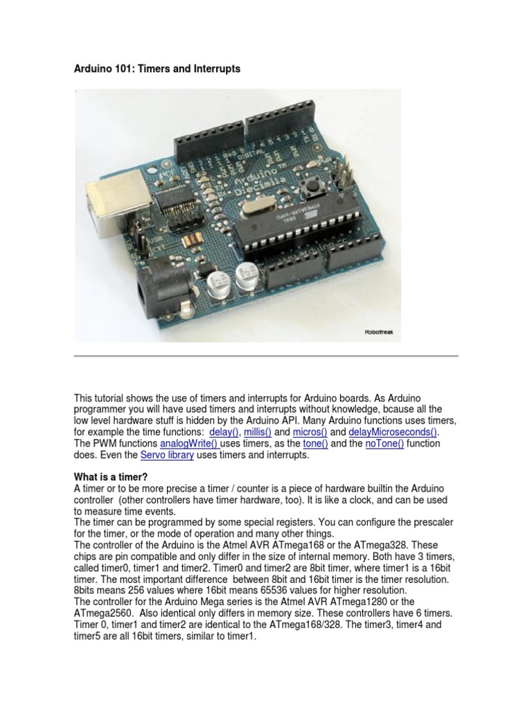 An In Depth Guide To Timers And Interrupts For Arduino Exploring Timer