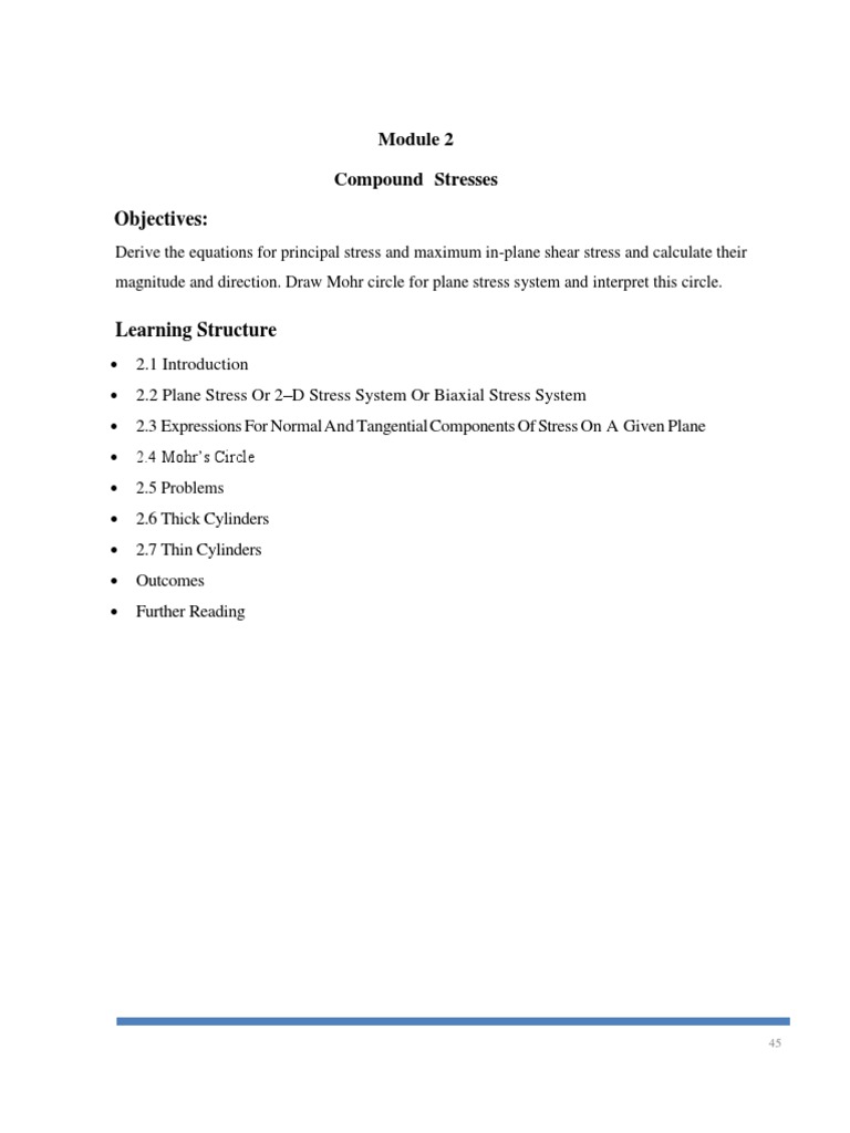 Mom Module 2 | PDF | Stress (Mechanics) | Strength Of Materials