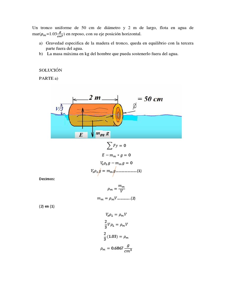 Un Tronco Uniforme de 50 CM de Diámetro y 2 M de Largo | PDF ...