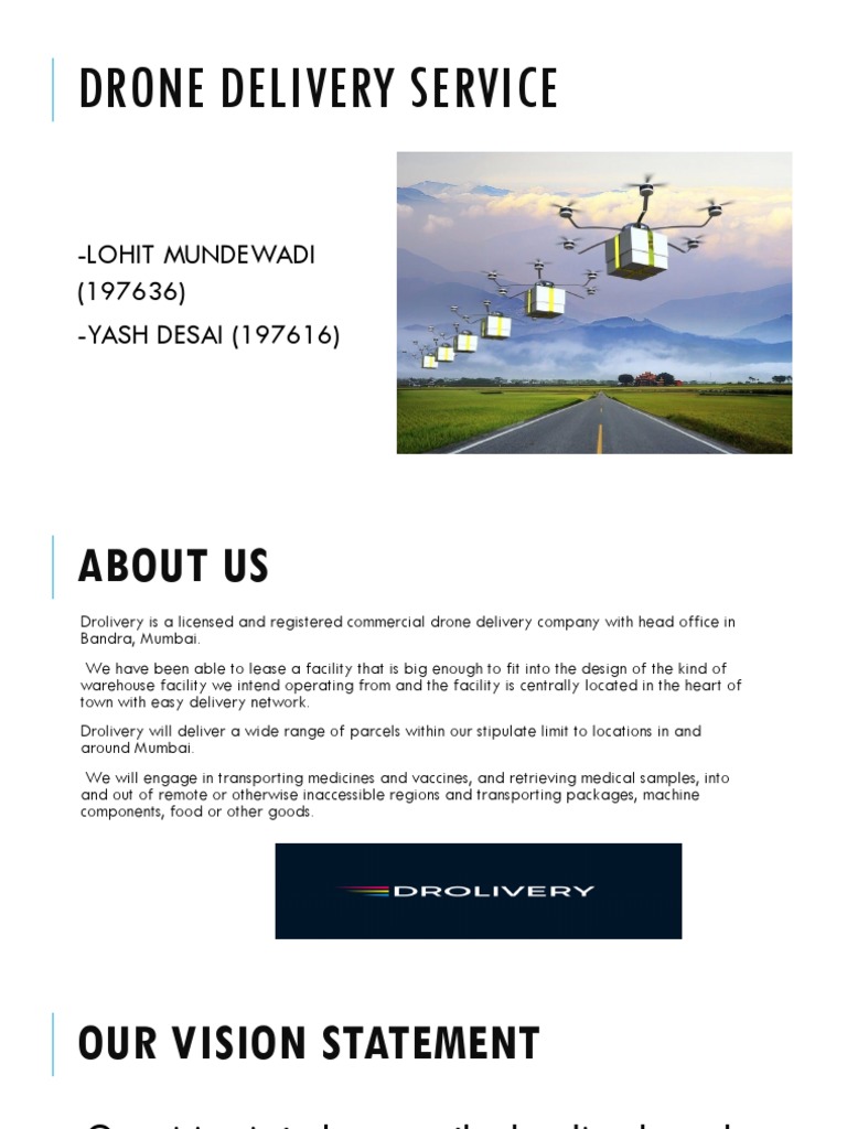 Drone Delivery Service PDF Delivery Commerce Logistics