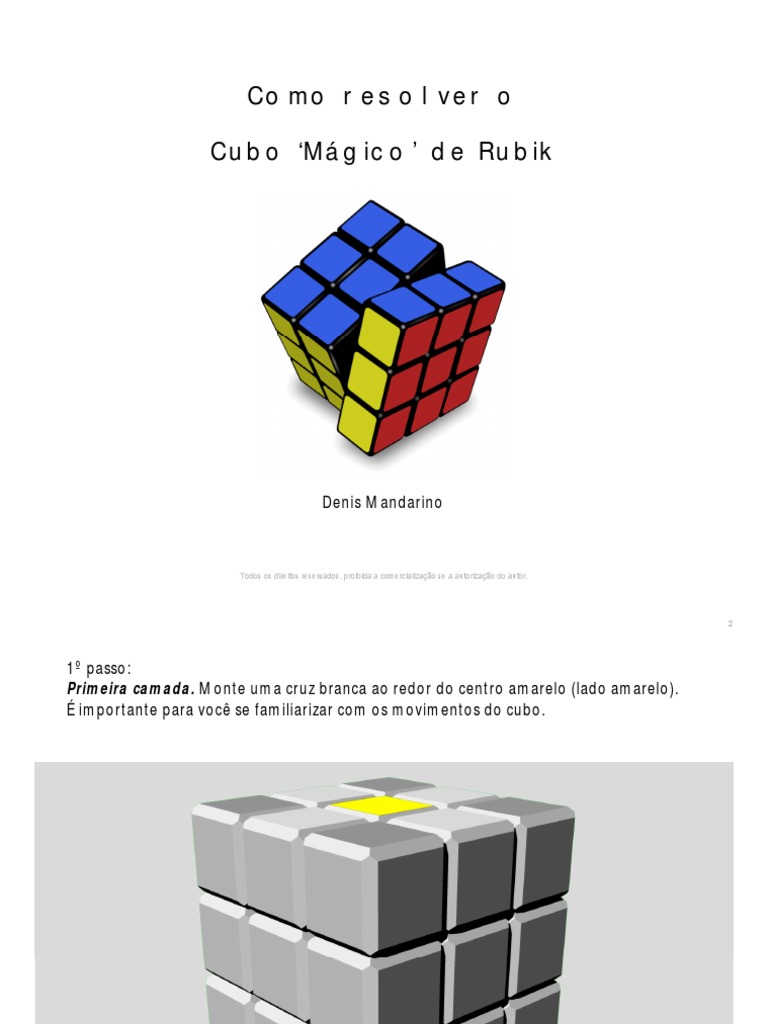 Passo a passo para resolver o Cubo Mágico de Rubik | PDF | Cor | Algoritmos