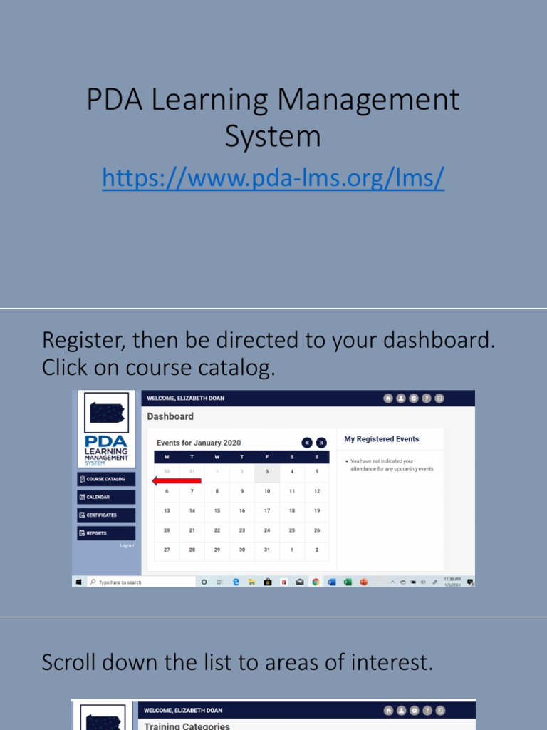 Pda Learning Management System | PDF