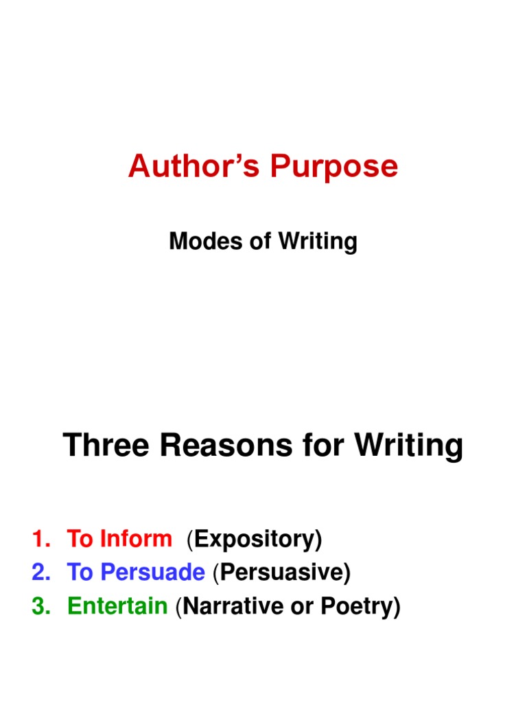 6th Grade Authors-Purpose-Lesson | PDF | Narrative | Essays