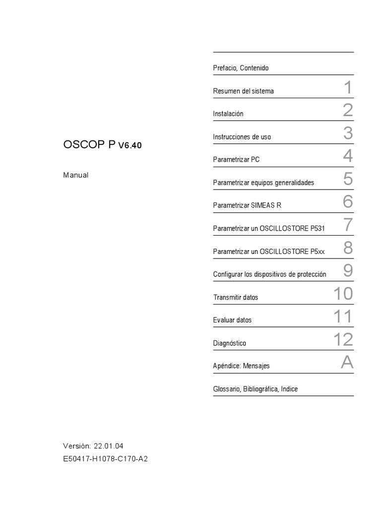 OSCOP P V6.40 Es | PDF | Microsoft Windows | Electricidad