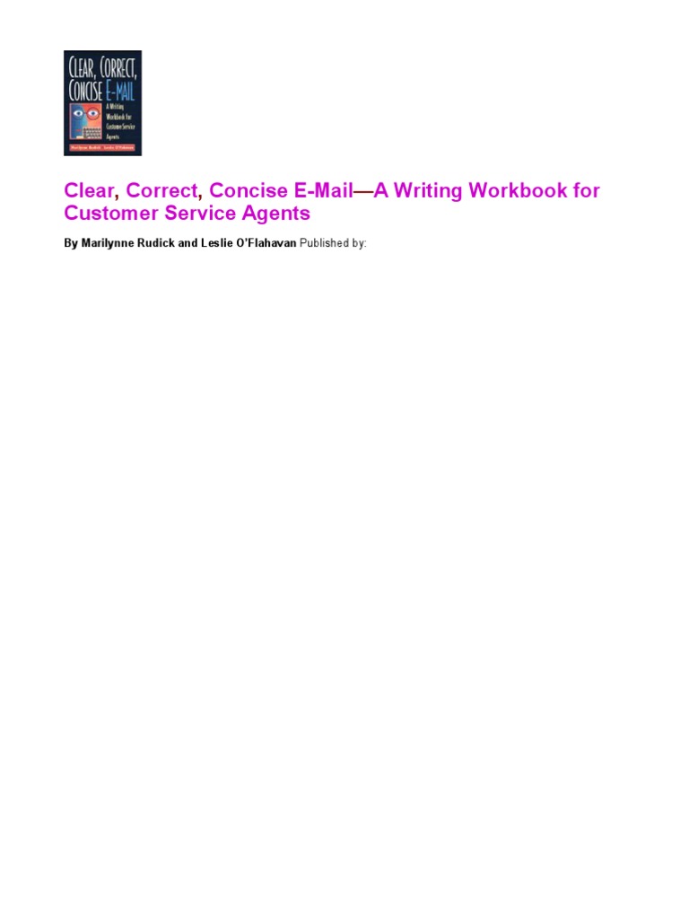 Clear Correct Concise Email | PDF | Question | Proofreading