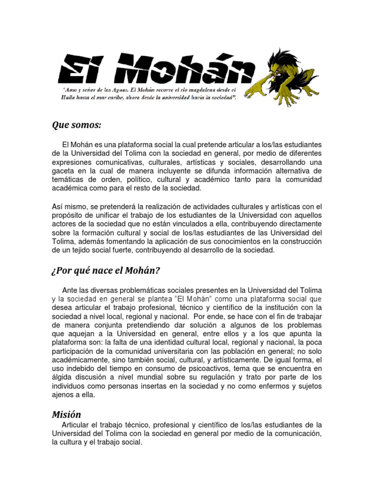 La leyenda del Mohán: De chamán a espíritu temido | PDF | Sociedad ...