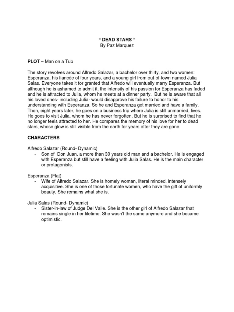 Dead Stars - Plot & Characters | PDF