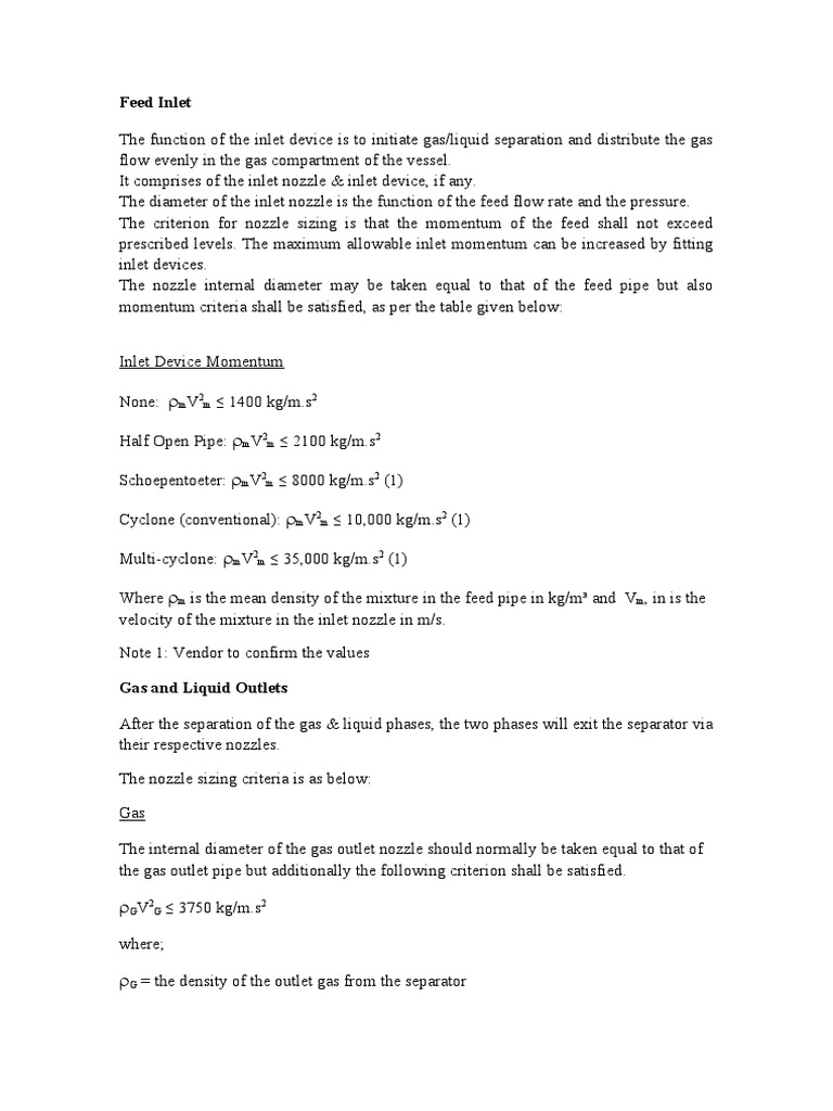 Feed Inlet | PDF