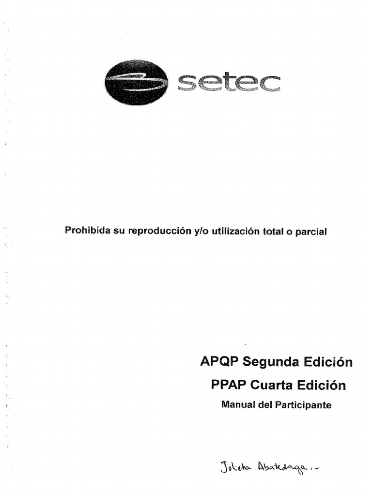 APQP SEGUNDA EDICION y PPAP 4ta Edicion Curso de SETEC PDF | PDF
