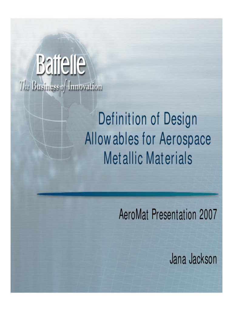 MMPDS Design Allowables Overview | PDF | Fracture | Fatigue (Material)
