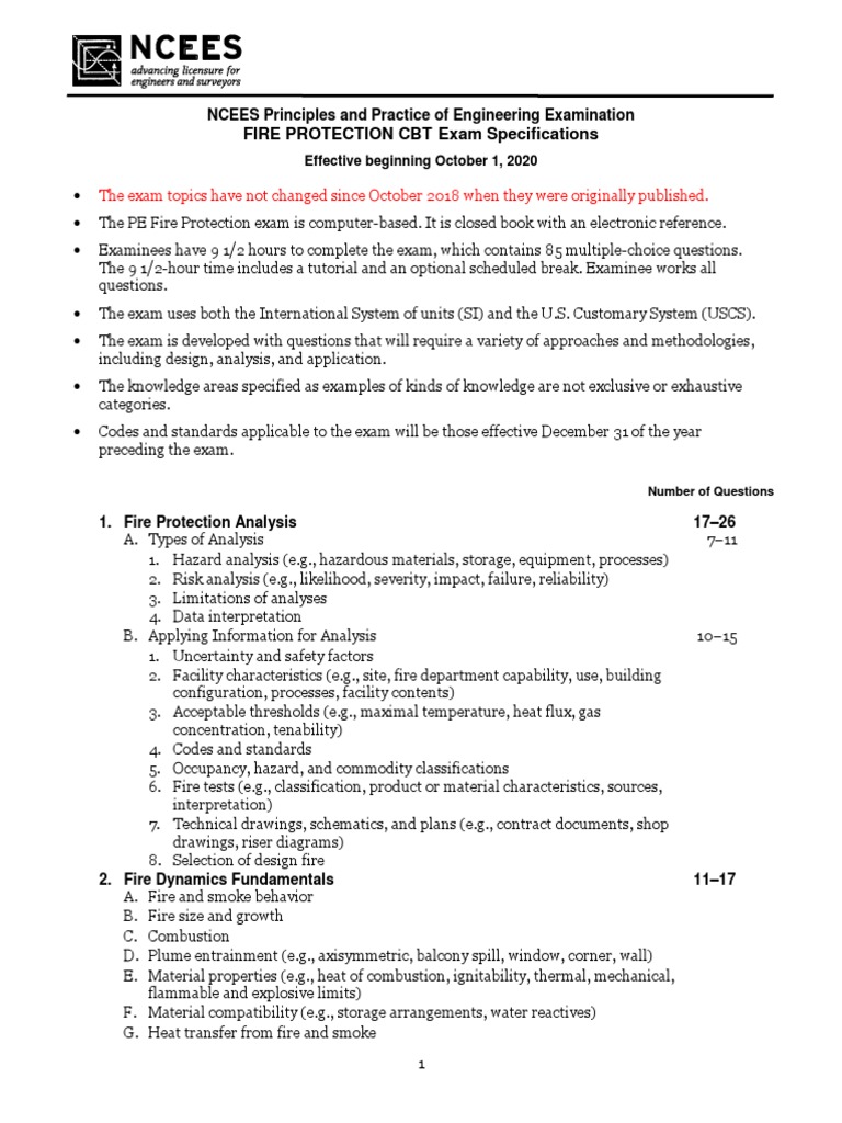 PE Fire Oct 2020 - CBT | PDF | Test (Assessment) | Building Engineering