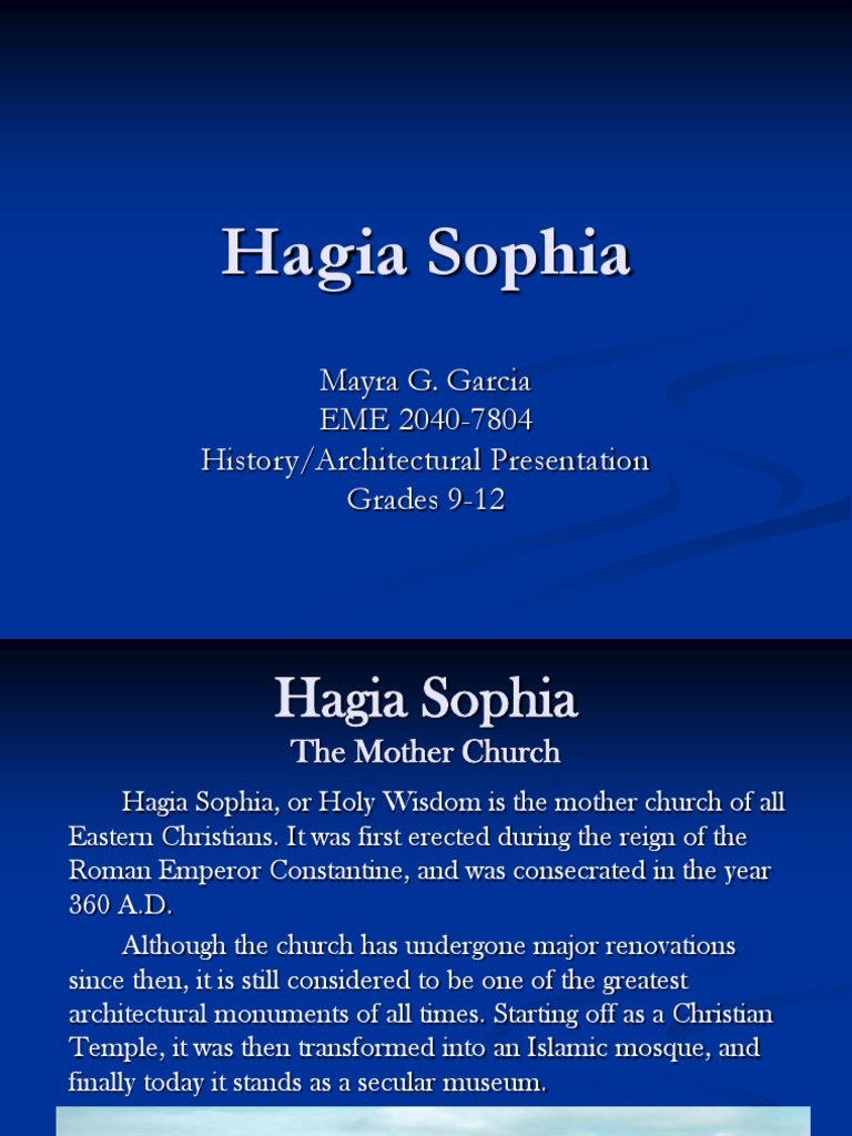 Hagia Sophia | PDF | Religious Architecture