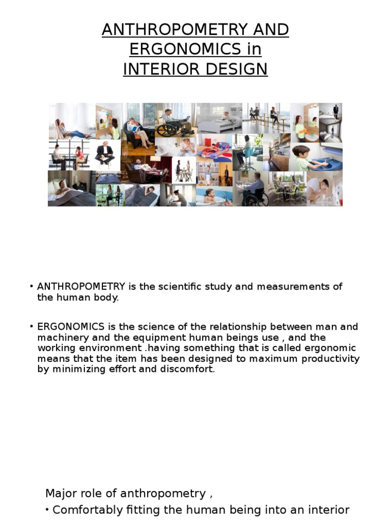 Anthropometry and Ergonomics Architecture | PDF | Chair | Anthropometry