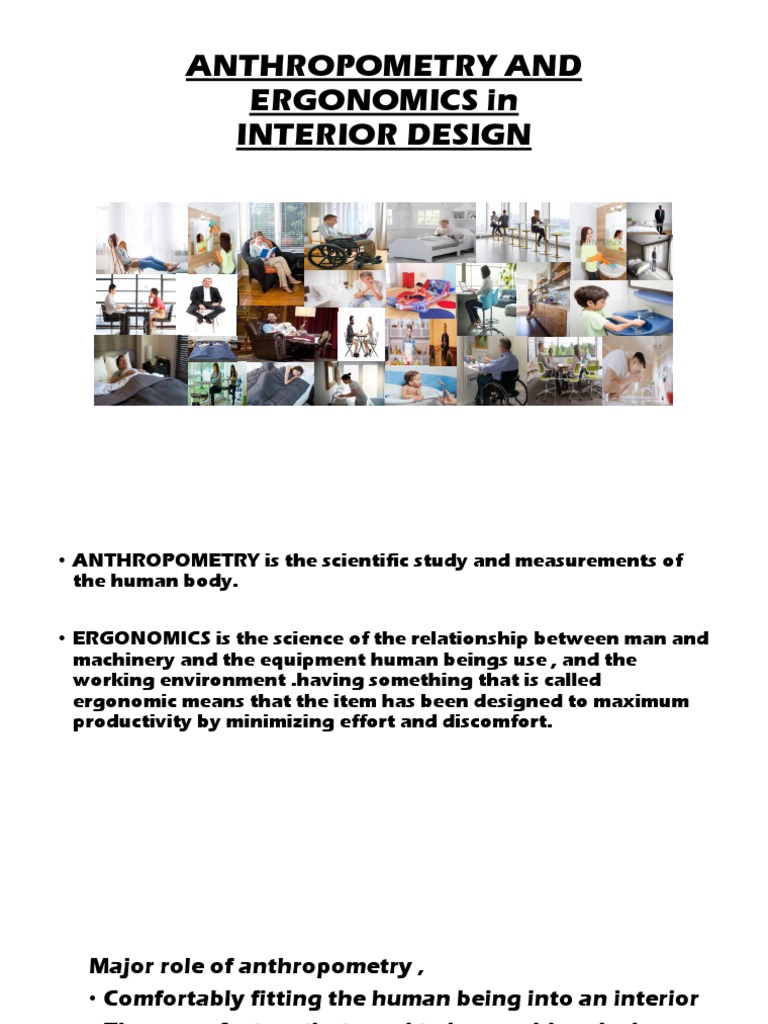 ANTHROPOMETRY AND ERGONOMICS in | PDF | Chair | Anthropometry
