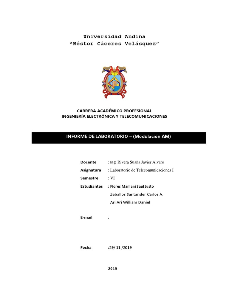 Informe de Modulaci (On AM | PDF | Modulación | Modulación de frecuencia