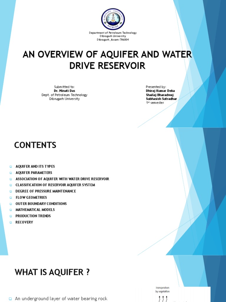 Aquifer and Water Drive | PDF | Aquifer | Petroleum Reservoir
