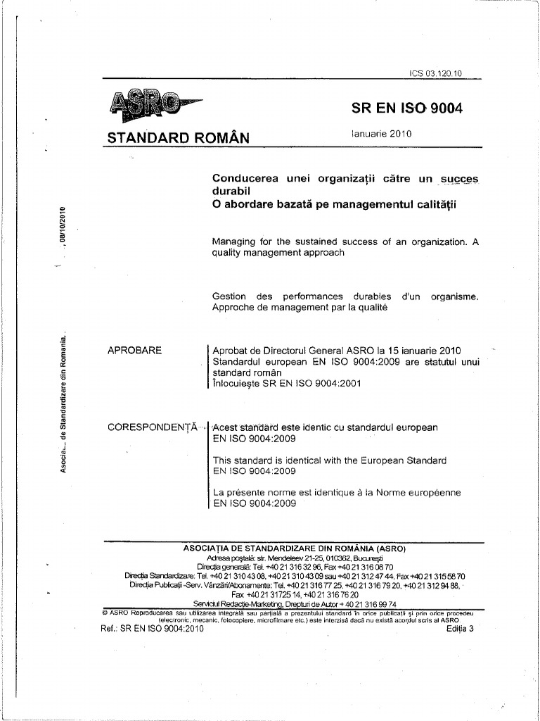 Iso 9004 - 2010 PDF | PDF