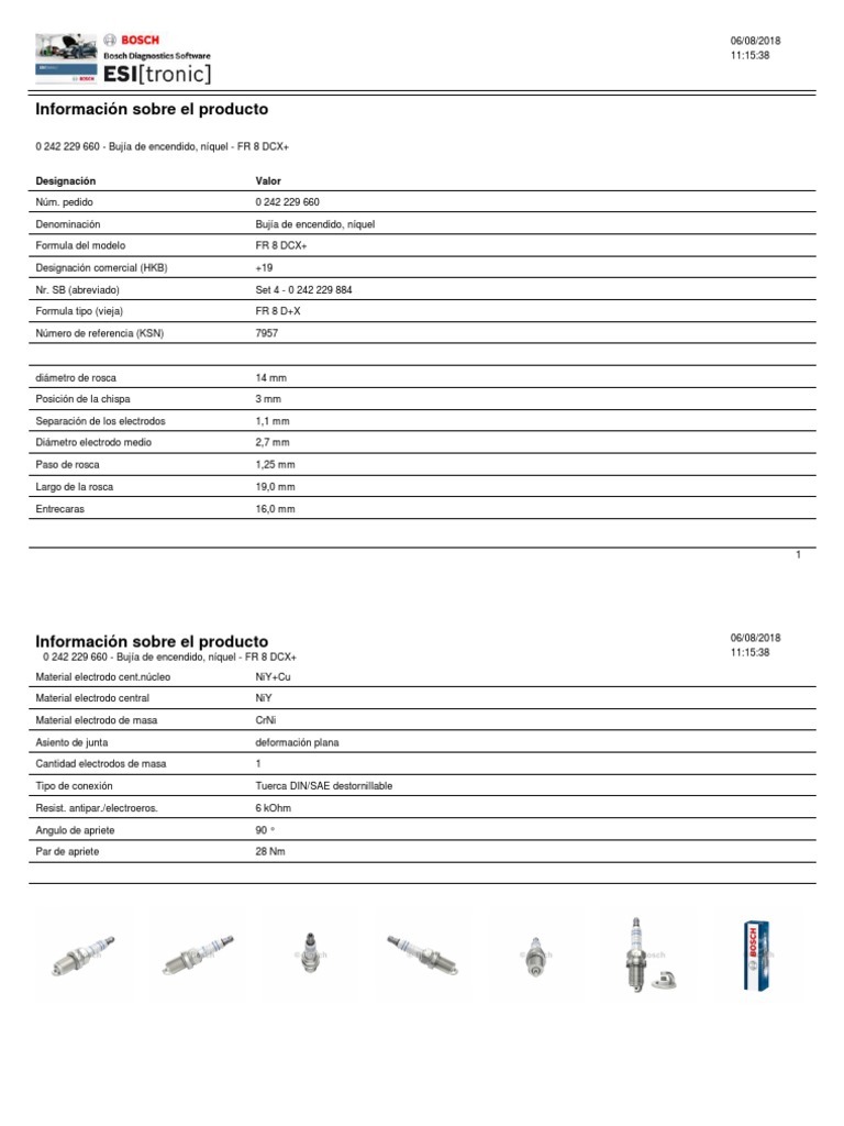FR8DCX+ Aplicaciones Bosch | PDF