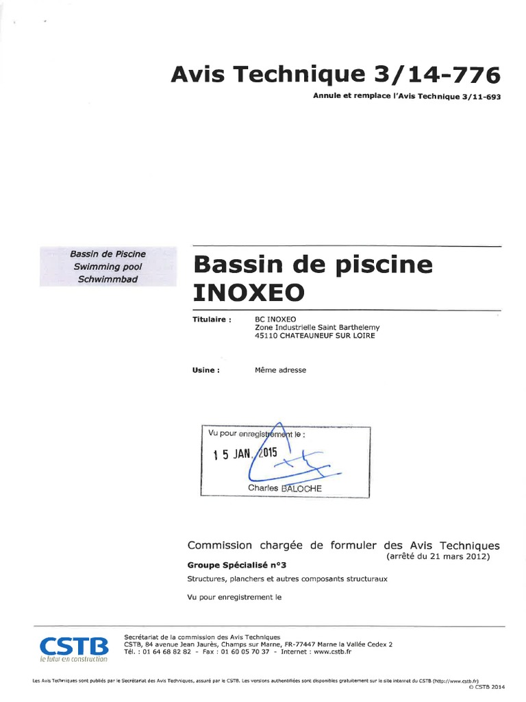 Avis Technique CSTB | PDF